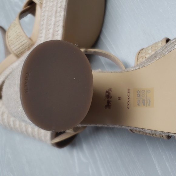 Coach | Shoes | Coach Talina Platform Raffia Dress Sandals Espadrilles ...